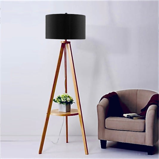 Wooden Trypod Floor Lamp for Bedroom , Living Room – GRIHOSHAJ.COM