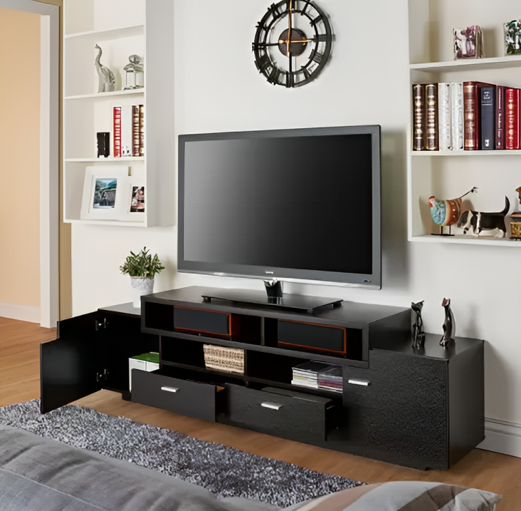 Elegant TV Stand with Cabinet | Wooden TV Stand – GRIHOSHAJ.COM